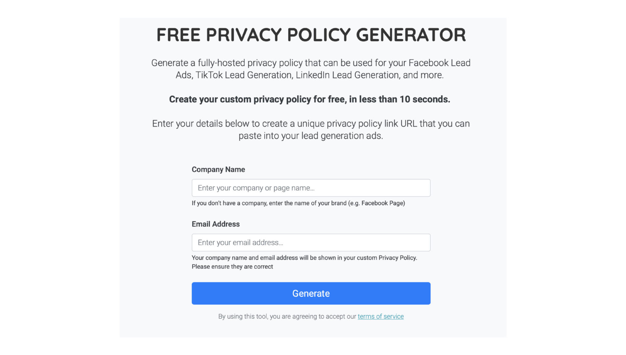 How to Create a Privacy Policy for Facebook Lead Ads