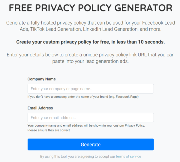How to create a Privacy Policy for LinkedIn Lead Generation Ads ...