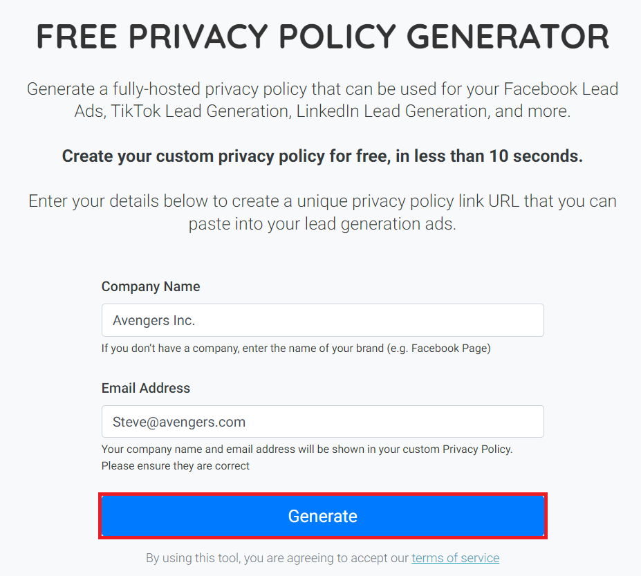 How To Create A Privacy Policy For LinkedIn Lead Generation Ads 